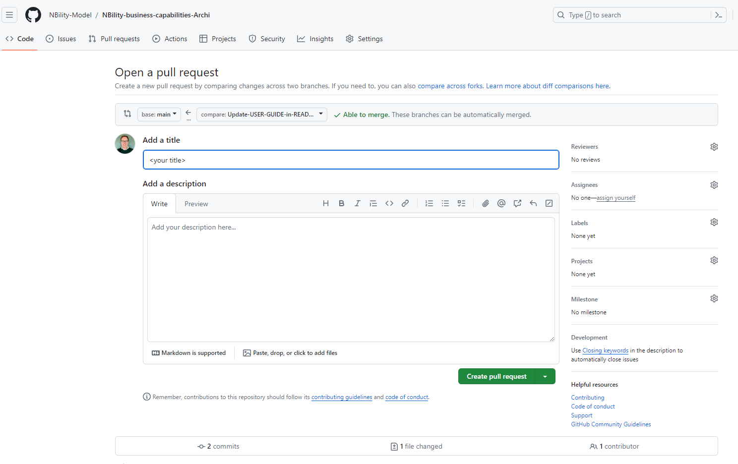 2.2.6. Merge change - Nbility Model